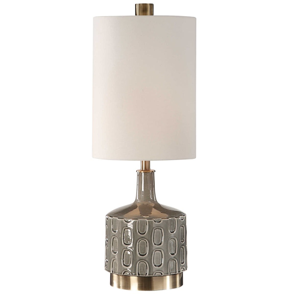 Ceramic Grey Glazed Lamp - Luxuria