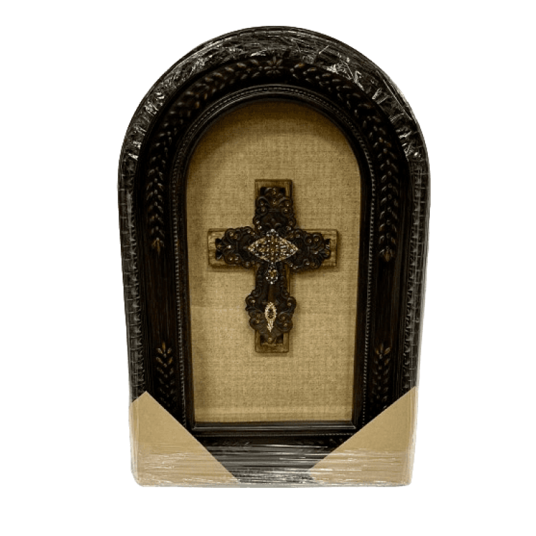 Small Arched Cross with Crystals - Luxuria
